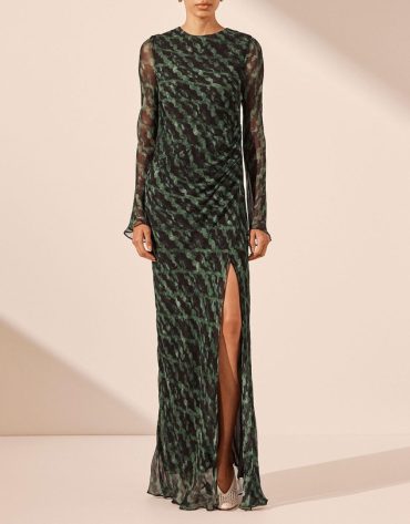 Shona Joy Remi LS Gathered Maxi Dress - JA’dore La Robe – Dress Hire