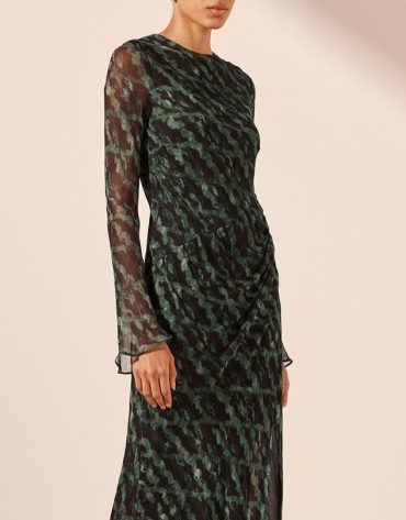 Shona Joy Remi LS Gathered Maxi Dress - JA’dore La Robe – Dress Hire